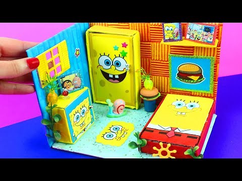 SPONGEBOB EASY DIY MINIATURE PAPER DOLLHOUSE