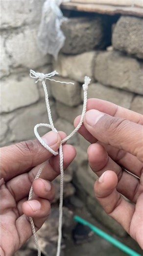 Easy Rope Knot Tutorial #campingtips #gtknot #bowlineknots #diy #sailingknots #shorts