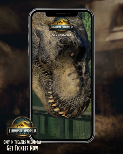 66K views · 593 reactions | Come face-to-face with the T-rex from Jurassic World Rebirth by using our Snapchat lens. Scan the code to meet your fate! | Jurassic World | Facebook