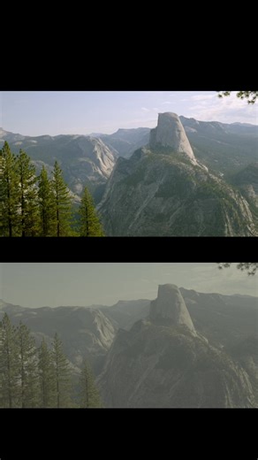 before and after color grading #fujifilm #cinematography #colorgrading #yosemite #fujixweekly