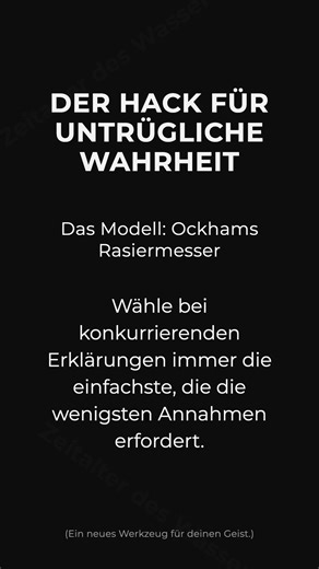 DER HACK FÜR UNTRÜGLICHE WAHRHEIT | Ockhams Rasiermesser | Das Prinzi...