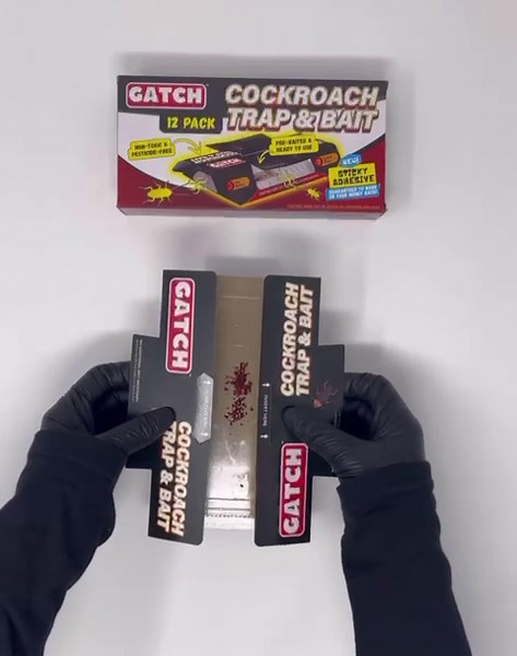 12 Pack Cockroach Killer Indoor Home, Cockroach Traps Indoor Sticky, Baited Glue Roach Killer Indoor Infestation for Roaches, Spider, Cricket, Cars & Home, Child & Pet Friendly