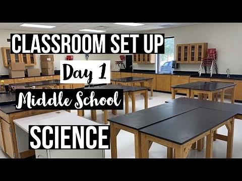 CLASSROOM SET UP - DAY 1 | MIDDLE SCHOOL SCIENCE LAB | BACK TO SCHOOL TEACHER VLOG