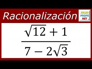 Rationalize the denominator of the binomial | Ex. 7 #julioprofe