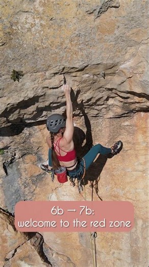 6b → 7b: welcome to the RED zone #rockclimbing #climbinggrades