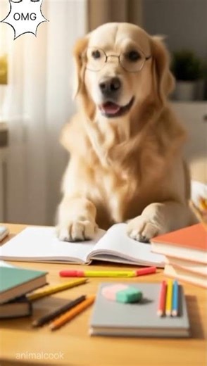 dog doing homework 😨#dog #fun #shorts #viral
