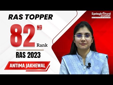 Ms. Antima Jakhewal | RAS-2023 | Rank-82 | Mock Interview | SpringBoard Academy
