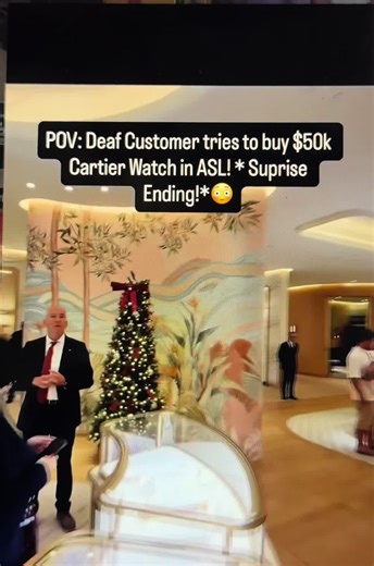 POV: Deaf Customet tries to buy $50k Cartier watch in ASL! *Insane Ending!*😳