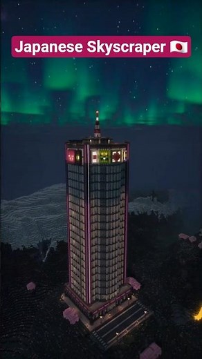 Japanese Skyscraper - Minecraft Timelapse Build #minecraft