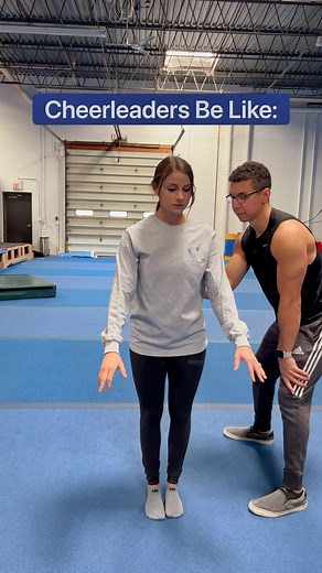 Mysterious Backflip in Cheerleading Practice