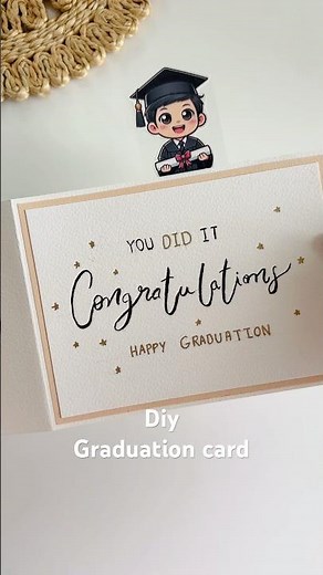 Diy Graduation card🧑‍🎓 #graduation #graduationcard #handmadecard #farewellcard #happygraduation