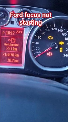 ford focus not starting instrument cluster problem. part1