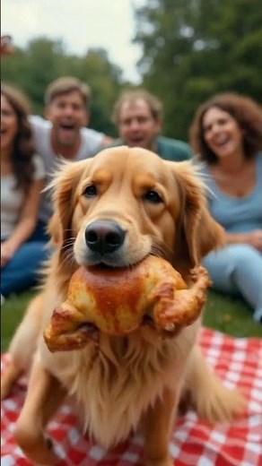Golden Retriever Steals Entire Rotisserie Chicken on Park Ranger's Bodycam
