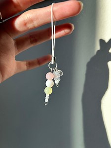 Cute Tri-color Phone Strap, Beaded Accessory, Handmade Phone Strap - Etsy