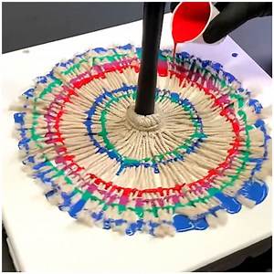 Creating abstract art using strings and a mop! | MetDaan Beauty