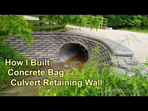 Concrete Bag Culvert Head Wall | How I Built
