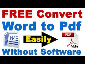 How to Convert Word to PDF Without Software for FREE (word to pdf free conversion )