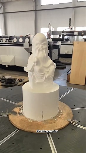 5-Axis CNC Route machine for real 3D carving. Sculpture#5AxisCNC #CNCRouter #3DCarving