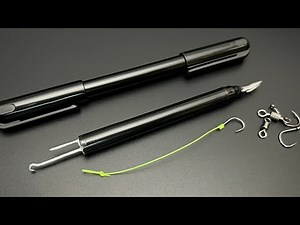 "Look at the tool for tying fishing knots and loops"