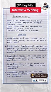 Interview | SECTION - ।।। Writing Skills Q.4. (B) (।।।) Interview : #shorts #class12