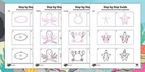 Starry-Eyed Stan Step-by-Step Drawing Worksheets