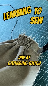 LEARNING TO SEW, gathering stitch Day 37 was all about gathering. I learned that gathering can be used for both function and aesthetics. The pulling process is tedious though. Would love to know a better way . . . #sewing #gathering #learningtosew #sewingtutorial Do you use gathering? | UNI4M