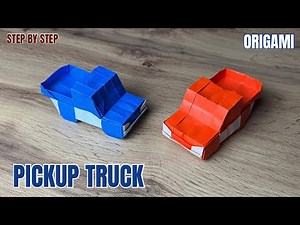 Origami Pickup Truck 🚚 | Challenging Step by Step Tutorial | Design by Muneji Fuchimoto