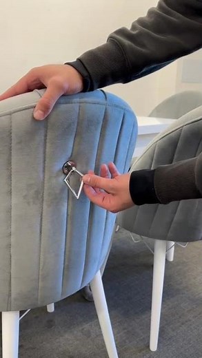 Luxury Marble-Effect Dining Table Set with 6 Velvet Chairs – Modern Design