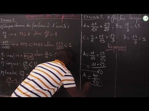 Exercices - Cinquième - Maths - les fractions/M. Gueye