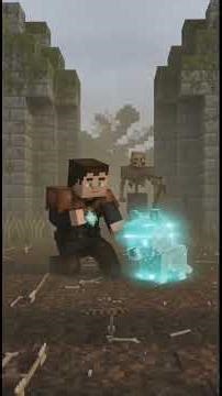 Alex Protects a Baby Wolf From Skeleton Archers #minecraft #shorts