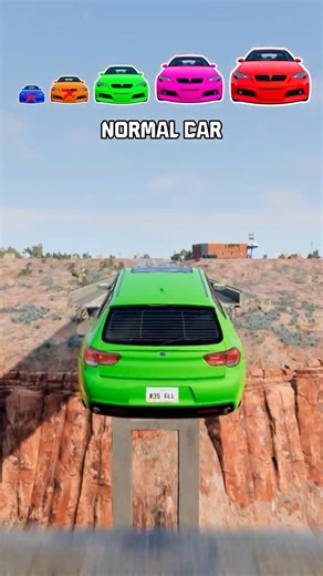 Big & Small Cars vs Broken Bridge - BeamNG.drive #shorts #beamngdrive