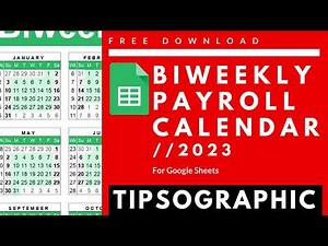 [FREE] Biweekly Payroll Calendar Google Sheets - 2023