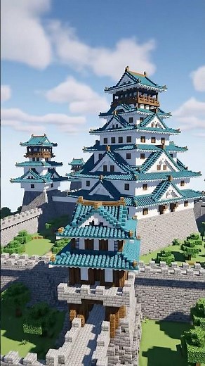 Epic Minecraft Japanese Tower Castle - Tenshu Feudal Japan Fortress Build Showcase
