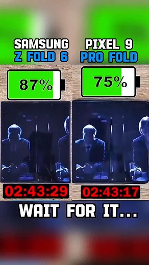 1.2K views · 134 reactions | Samsung galaxy Z Fold 6 VS Pixel 9 Pro Fold Battery Test Comparison | Sam Khan | Facebook