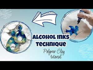 Alcohol Ink on Polymer Clay - Polymer Clay Earrings