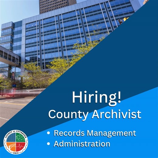 We're looking for a Senior Records Management Administrator to oversee the Cuyahoga County Archives and staff. Organize and provide access to historical records and artifacts. Help preserve and share our heritage for generations to come. See more at: https://bit.ly/49I1qqI #job | Cuyahoga County
