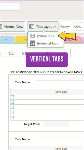 How to change Tabs Layout in Microsoft OneNote