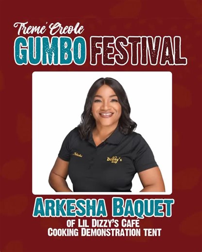 Step inside the Cooking Demonstration Tent at Treme Creole Gumbo Fest and experience the heart and soul of Louisiana cuisine! Hosted by Arkesha Baquet of Lil Dizzy’s Café, this tent is where local chefs, culture bearers, and culinary artists share their secrets to the perfect gumbo from a rich, dark roux to that unmistakable New Orleans flavor. Watch live cooking demos, sample delicious tastings, hear the stories behind recipes passed down through generations, and more. Here’s the schedule: Satu