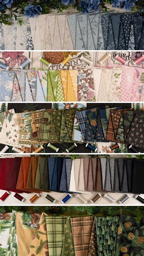 Find inspiration in the latest release from Moda Fabrics! Available in a variety of Fat Quarter Bundles, Fat Eighths, Jelly Rolls, Layer Cakes, Charm Packs, and Mini Charms. Preorder your favorites today: https://www.shabbyfabrics.com/free-downloads-and-video/896 | Shabby Fabrics