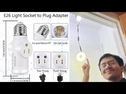 How To Add Electrical Outlet Without New Wiring Using Existing Light Bulb Socket | LED Strip Project