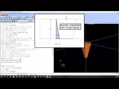 Programming a Tapered Hole on a CNC Mill