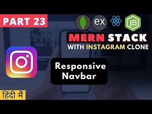 Responsive Navbar | MERN stack course Instagram #23