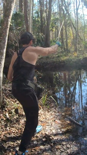 No Reel, Just a Homemade Cane Pole… Spotted Sunfish Hit Quick!