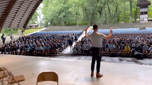 4.7K views · 325 reactions | After the storm: While waiting for lunch, some of our central camp students quickly learned one of our old favorites, Music & Joy! Taught and conducted by Ben Mohr, Associate Staff Director. #bluelakefineartscamp ☔️ | Blue Lake Fine Arts Camp | Facebook