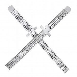 2 Pieces 6 Inch 15 cm Pocket Ruler Flexible Precision Stainless Steel Ruler with Detachable Clips Stainless Steel Pocket Clip Scale Gauge Metric British System