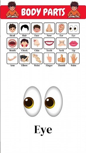 Learn 18 Human Body Parts in English 🧍‍♀️🧠 | Easy Vocabulary for Kids & English Beginners