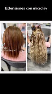Clienta feliz con sus extensiones e instalación en microline | Angels cabellos