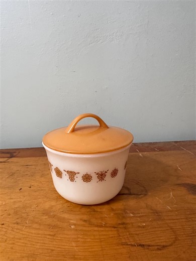 Pyrex Butterfly Gold Vintage Pyrex Butterfly Gold Lidded Sugar Bowl Corning - Etsy