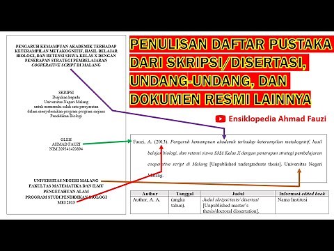 How to Write a Bibliography for Theses, Laws, and Official Documents