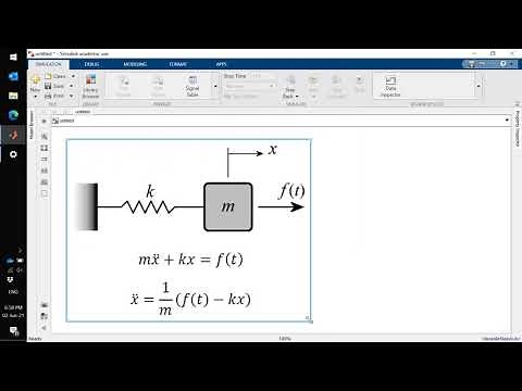 Matlab Simulink model of a Mass-Spring system